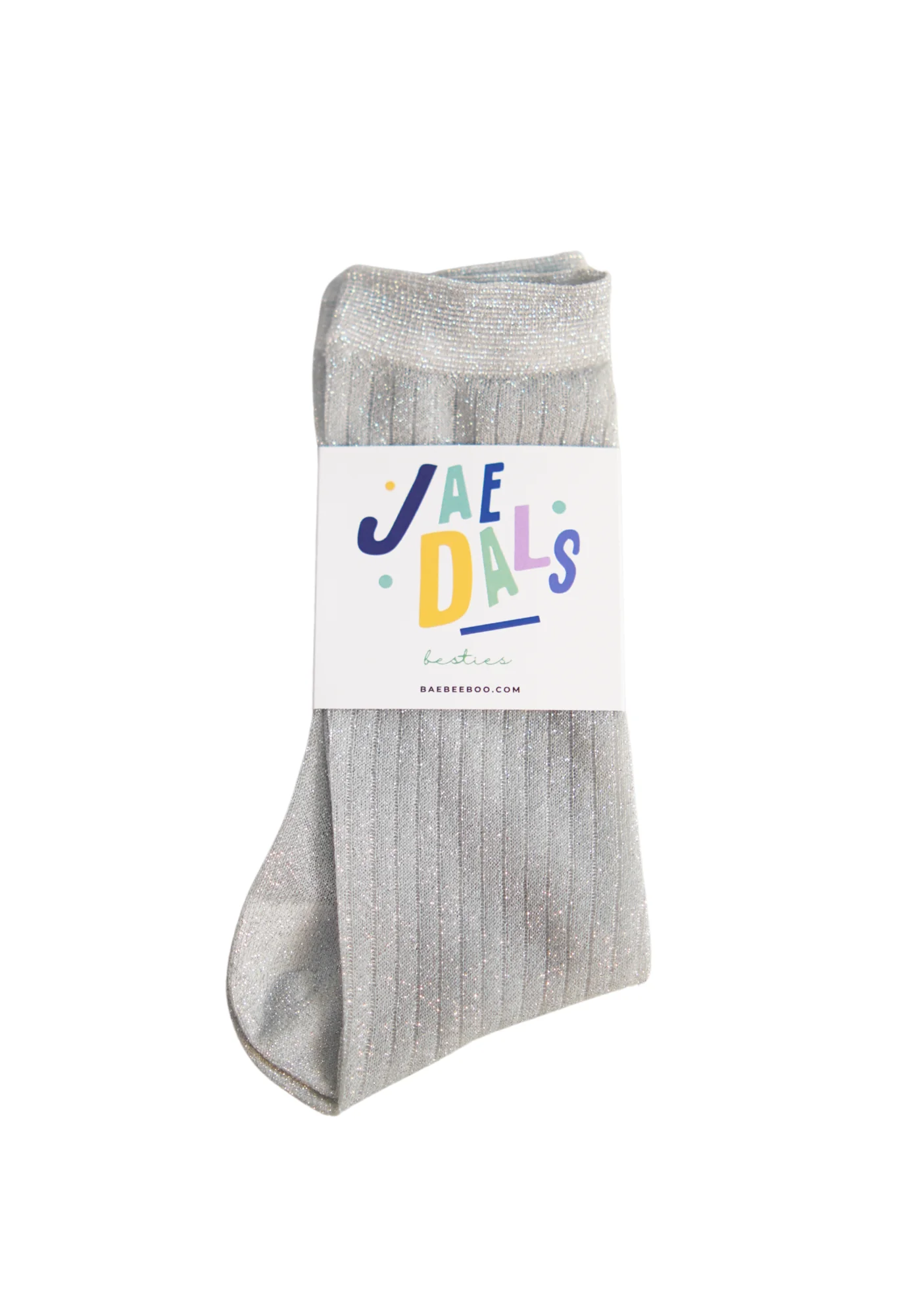 Sparkly Bestie Sheer Silver Socks – Jaedals